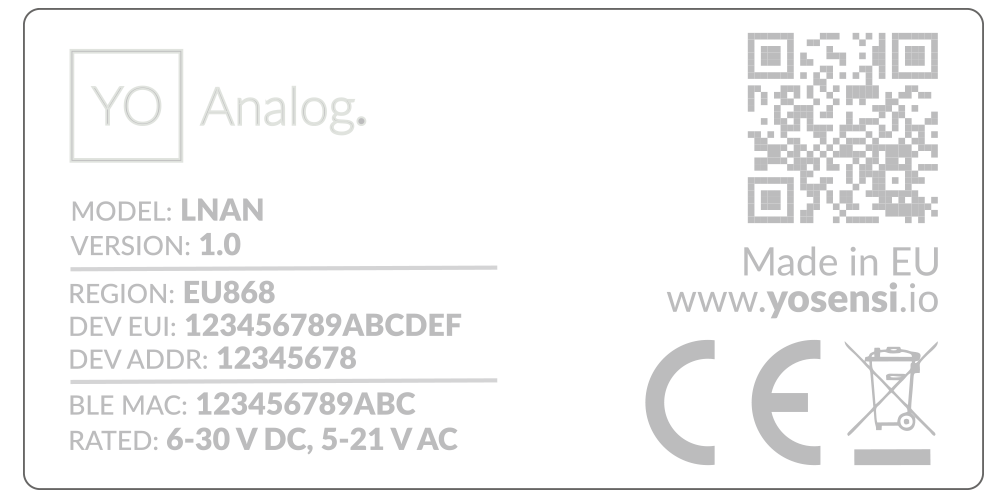 YO Analog | Yosensi Documentation