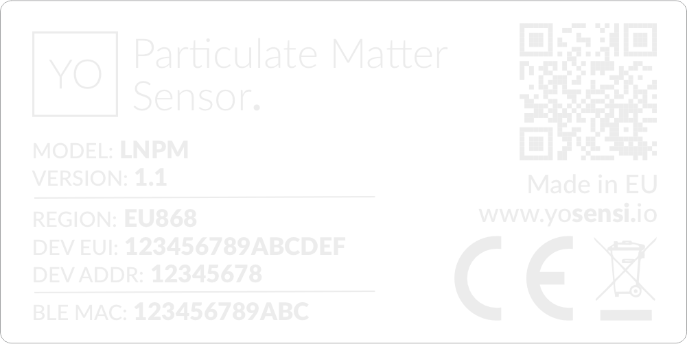 YO Particulate Matter Sensor | Yosensi Documentation